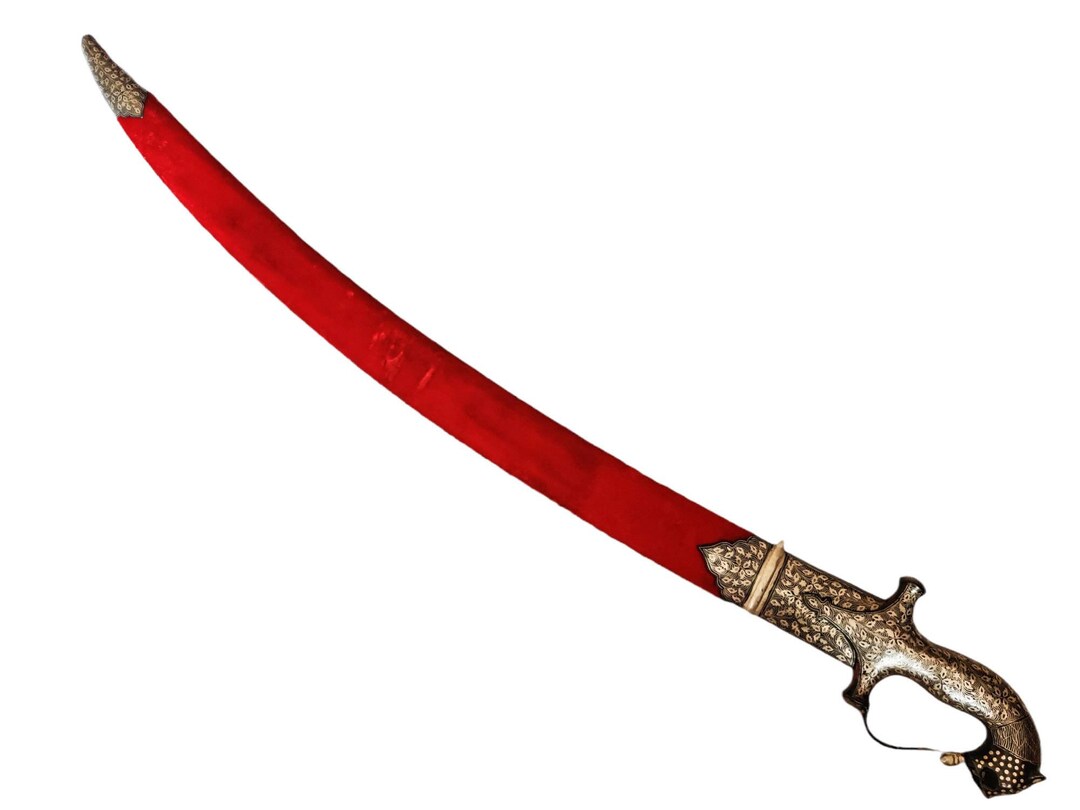 Handcrafted Indian Wedding Talwar/ Sword With Silver Koftgari Work and ...