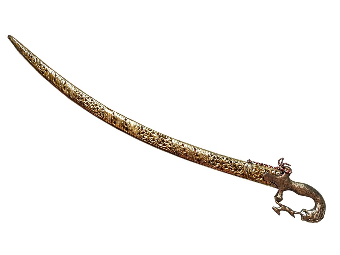 Indian Rajput Wedding Sword With Sheath Golden Hilt 35 Inches - Etsy