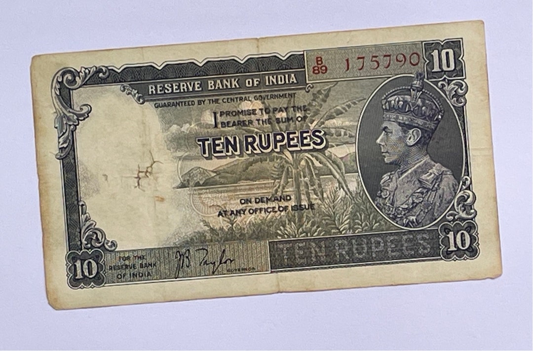 British India Ten Ruppee Note Signed by Governor J B Taylor - Etsy