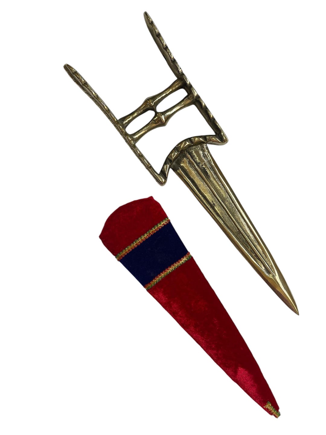 Custom Handmade Rajput Katar ,tiger Knife Dagger Brass Golden Look ...