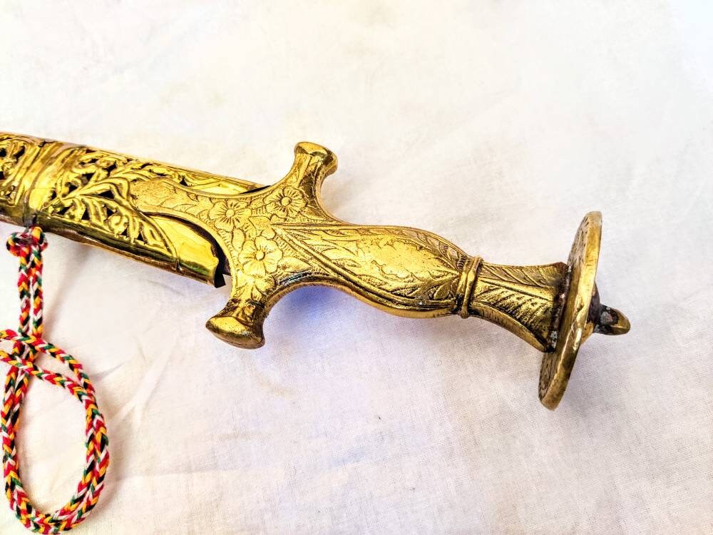 Handcrafted Indian Rajput Wedding Sword with sheath Golden | Etsy