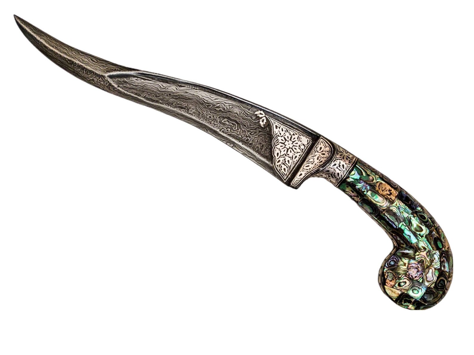 Ottoman Mughal Damascus Dagger With Mother of Pearl Handle and - Etsy