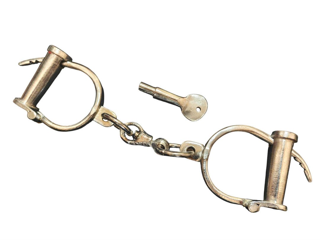 Antique Style Iron Handcuffs, Police Shackles With Key - Etsy