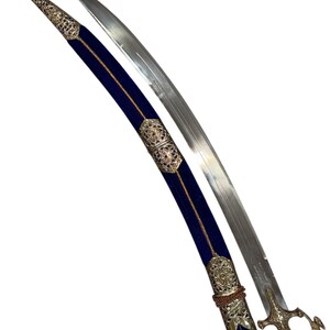 Shahi Talwar Indian Rajput Wedding Sword With Sheath Blue 38 Inches - Etsy