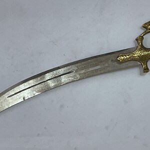 Royal Shahi Talwar Indian Short Sword With Lion Hunting Brass Hilt ...