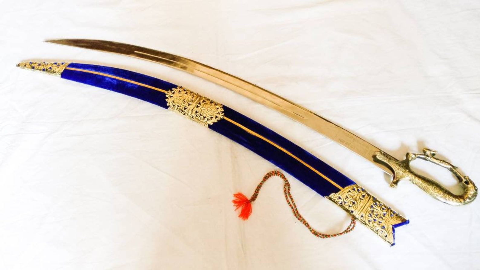Handcrafted Indian Rajput Wedding Sword With Sheath Blue 35 - Etsy