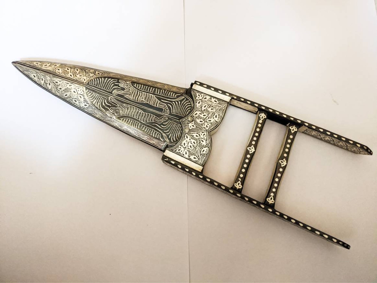 Vintage reproduction indo persian mughal rajpoot scissor katar | Etsy