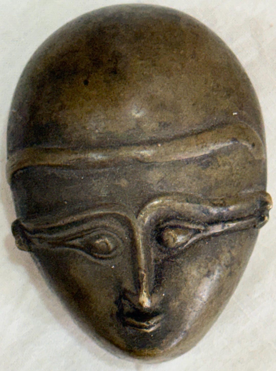 Antique Brass Figurine Depicting the Face of Goddess Gauri,also Known ...