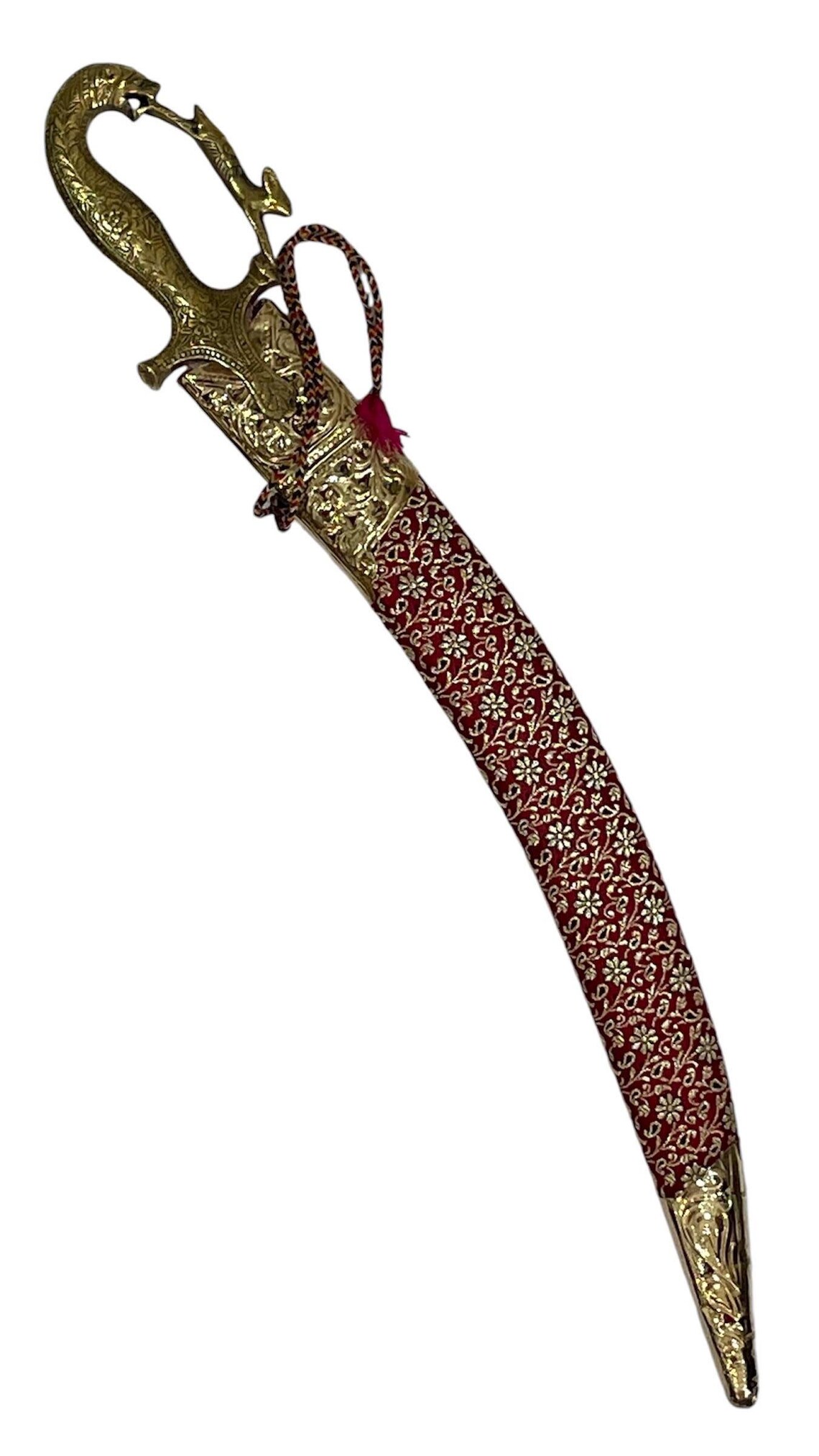 Royal Shahi Talwar Indian Short Sword With Lion Hunting Brass Hilt ...