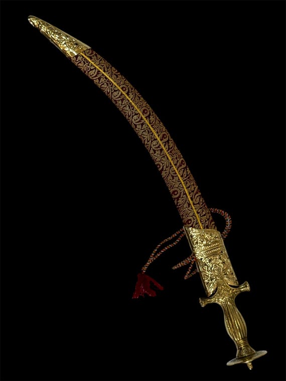 Royal shahi talwar Indian short sword with engraved … - Gem