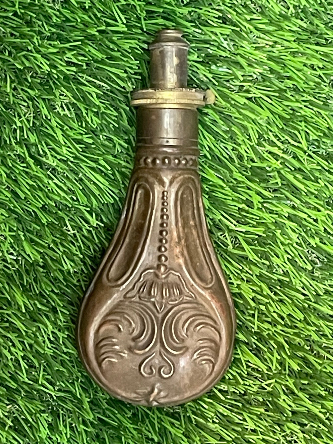 Antique Reproduction Vicotian Style Bronze Gunpowder Flask - Etsy