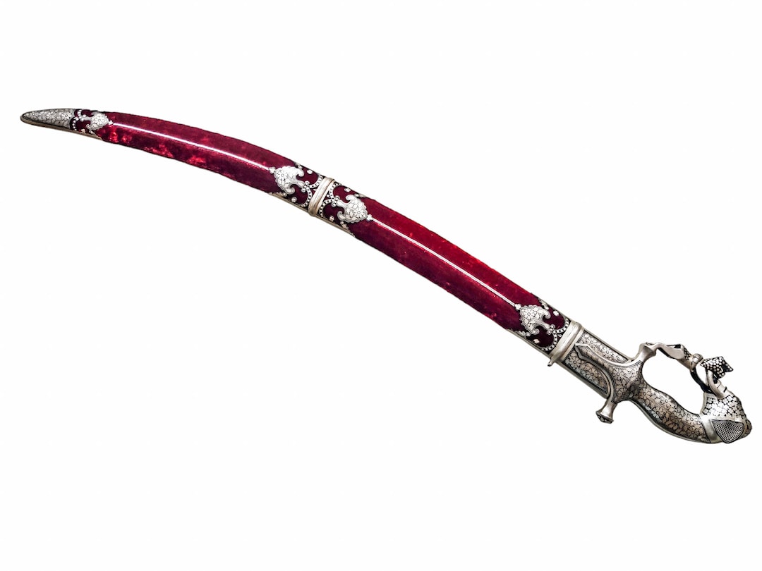 Handcrafted Indian Talwar/ Sword With Silver Koftgari Worked Comes With ...