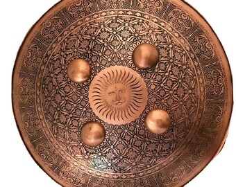 Handcrafted Decorative Shield 16 Inches With Floral Design | Etsy