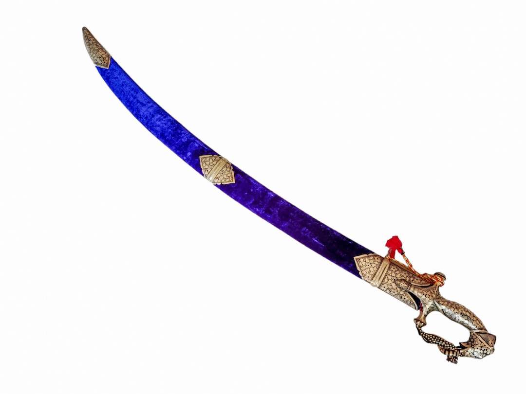 Handcrafted Indian Talwar/ Sword With Silver Koftgari Worked Comes With ...