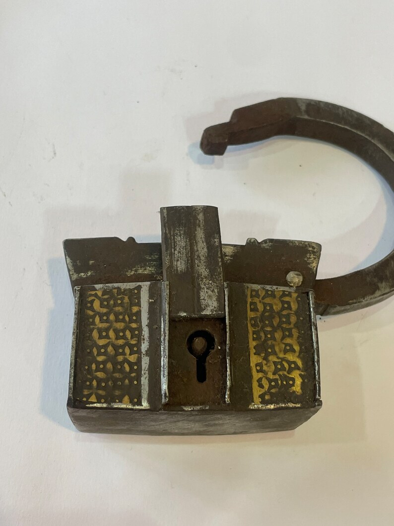 1900's Antique Iron Lock Tricky Two Keys Works Well - Etsy