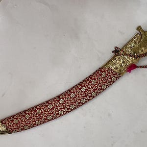 Royal Shahi Talwar Indian Short Sword With Lion Hunting Brass Hilt ...