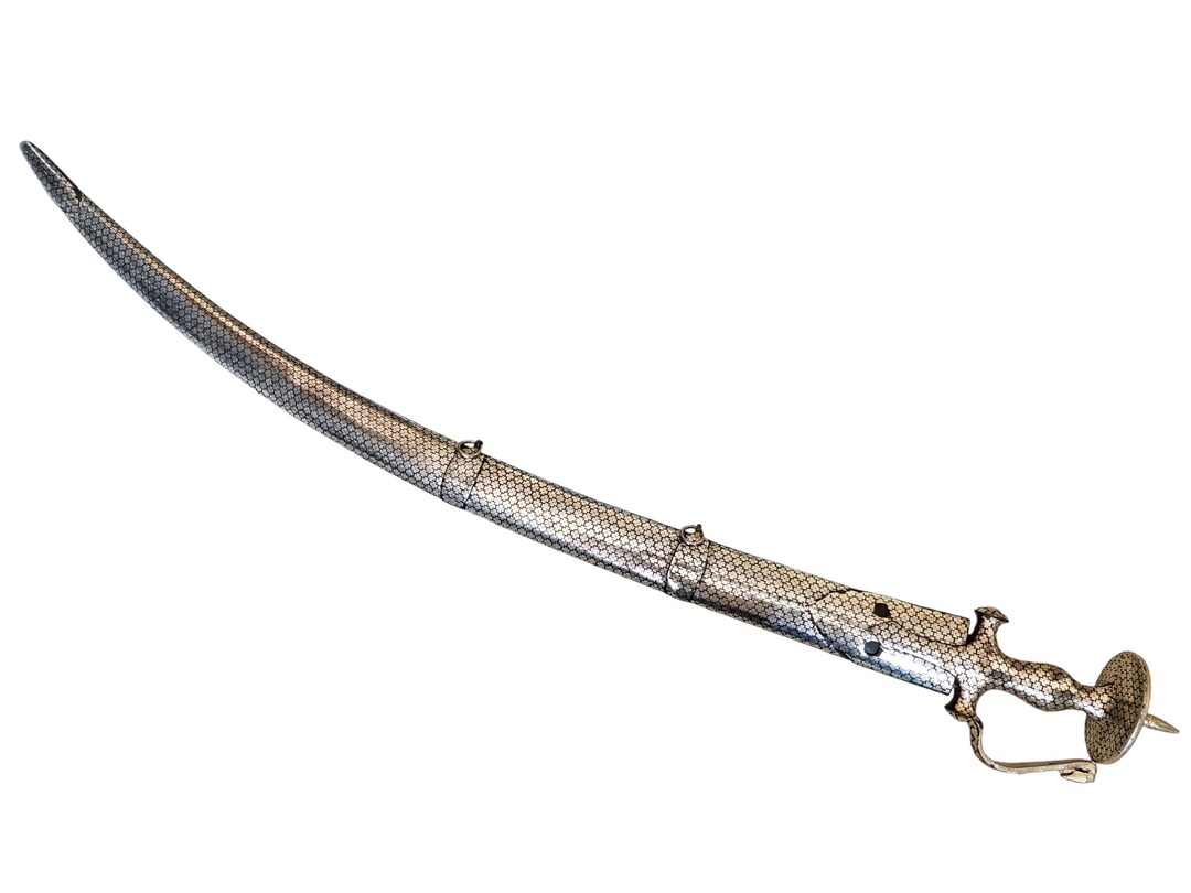 Indian Wedding Talwar/ Sword With Silver Koftgari Work and Damascus ...