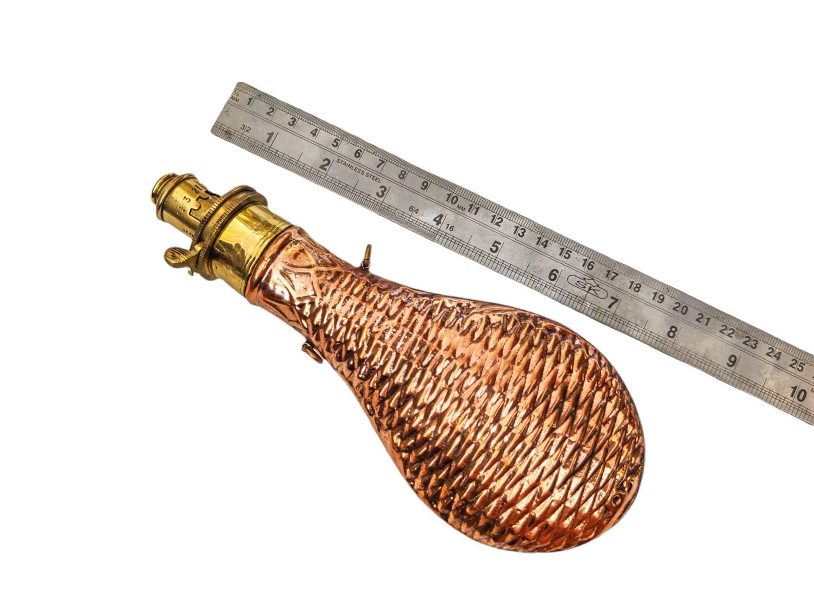 Antique Reproduction Victorian Style Bronze Gunpowder Flask - Etsy