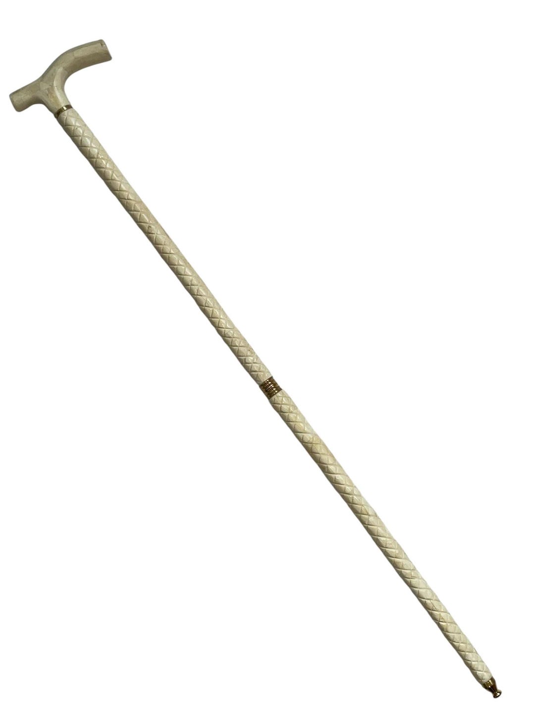 Hand-crafted Camel Bone Cane Walking Stick All Over Checks Design ...