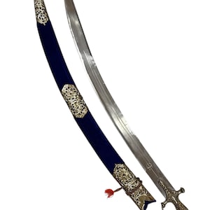 Shahi Talwar Indian Rajput Wedding Sword With Sheath Blue 38 Inches - Etsy