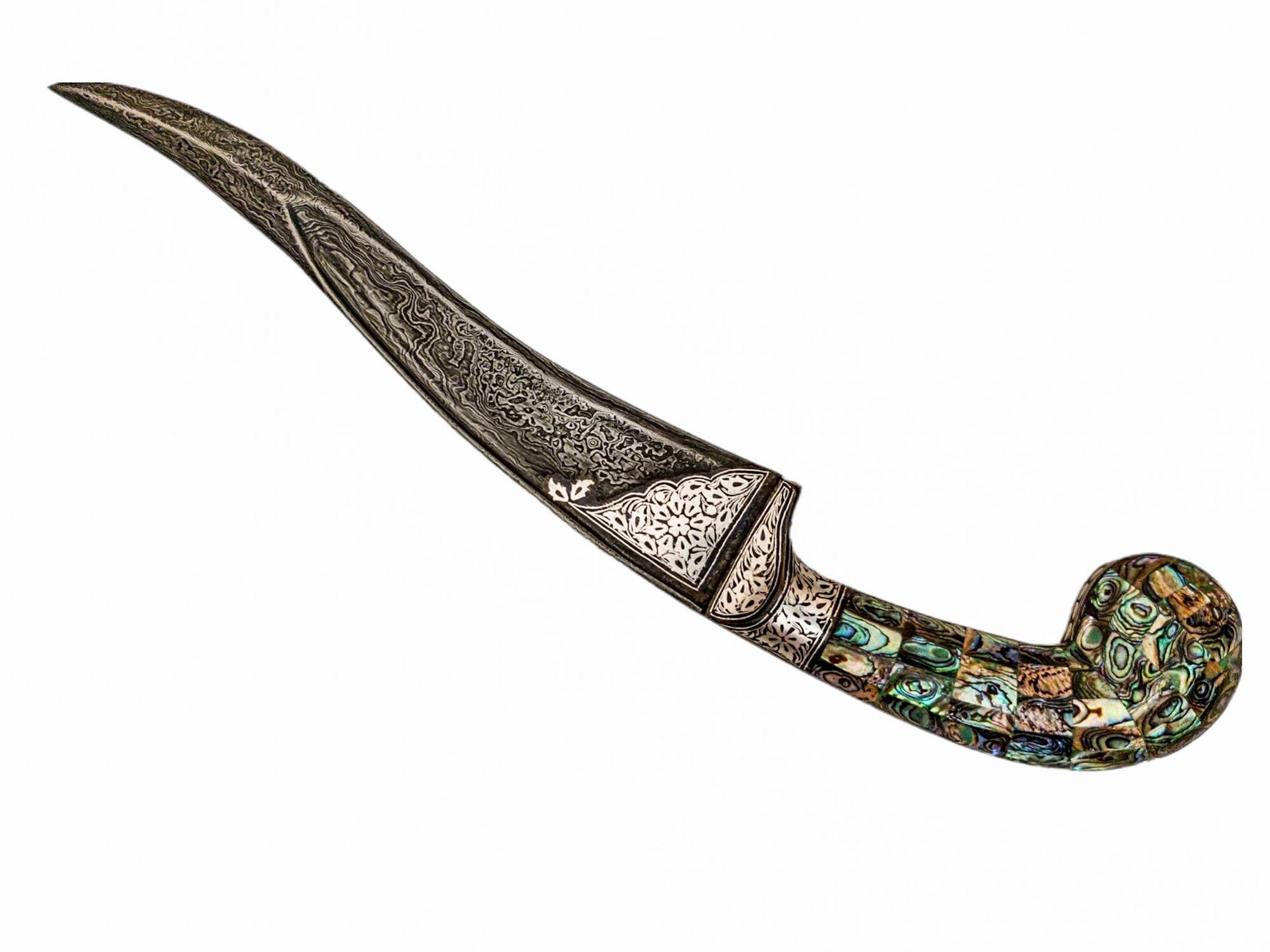 Ottoman Mughal Damascus Dagger With Mother of Pearl Handle and - Etsy