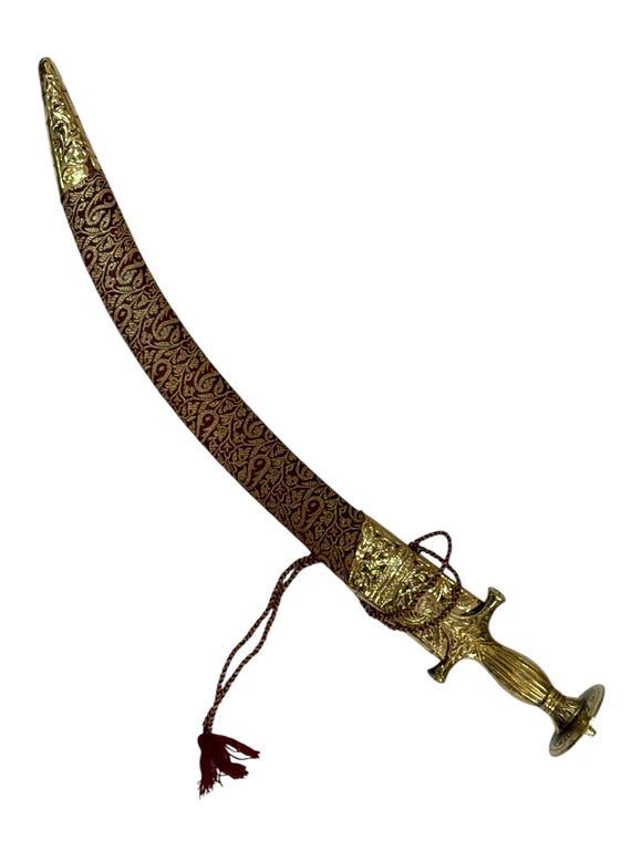 Royal shahi talwar Indian short sword with engraved … - Gem