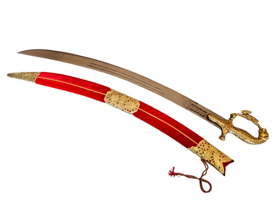 Rajput Weapons Moradabadi Handmade Designer Rajputana Red Sword