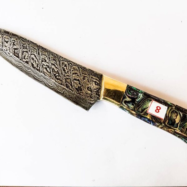 Pearl Handle Damascus Knife - Etsy