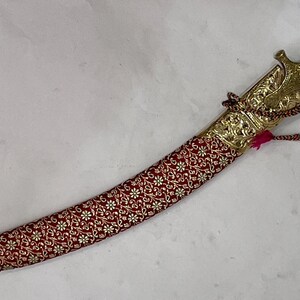 Royal Shahi Talwar Indian Short Sword With Lion Hunting Brass Hilt ...