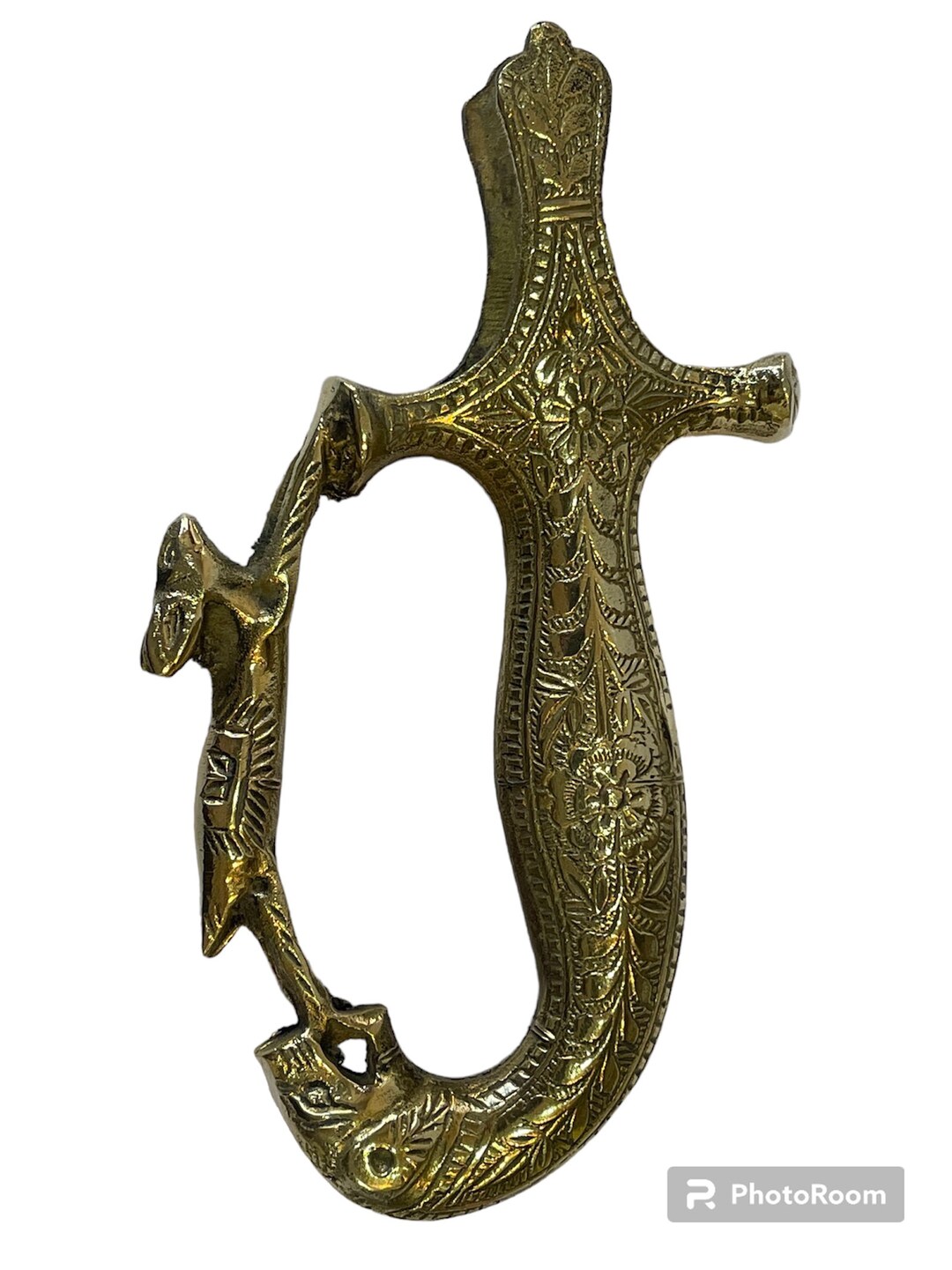 Golden Look Rajput Sword Hilt With Engraved Carvings - Etsy