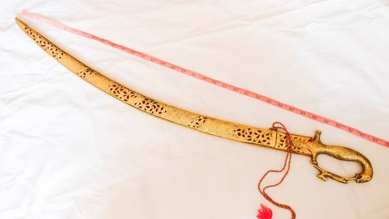 Indian Rajput Wedding Sword With Sheath Golden Hilt 35 Inches - Etsy