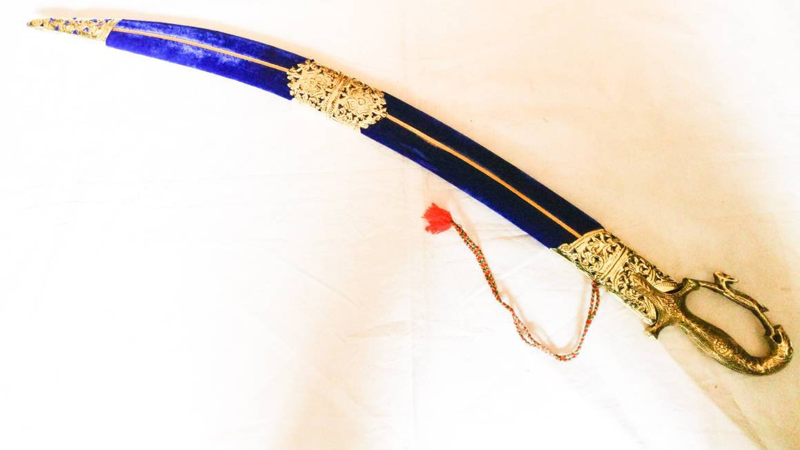 Handcrafted Indian Rajput Wedding Sword With Sheath Blue 35 - Etsy