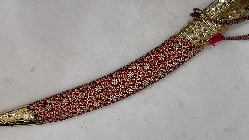 Royal Shahi Talwar Indian Short Sword With Lion Hunting Brass Hilt ...