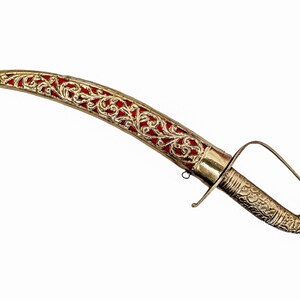 Golden Look Handcrafted Indian Sikh Wedding Kirpan Brass Scabbard 13 ...