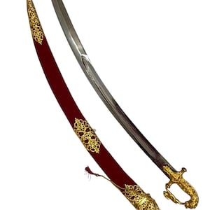 Rajput Shahi Big Size Talwar Wedding/ceremonial Sword With Gold Plated ...
