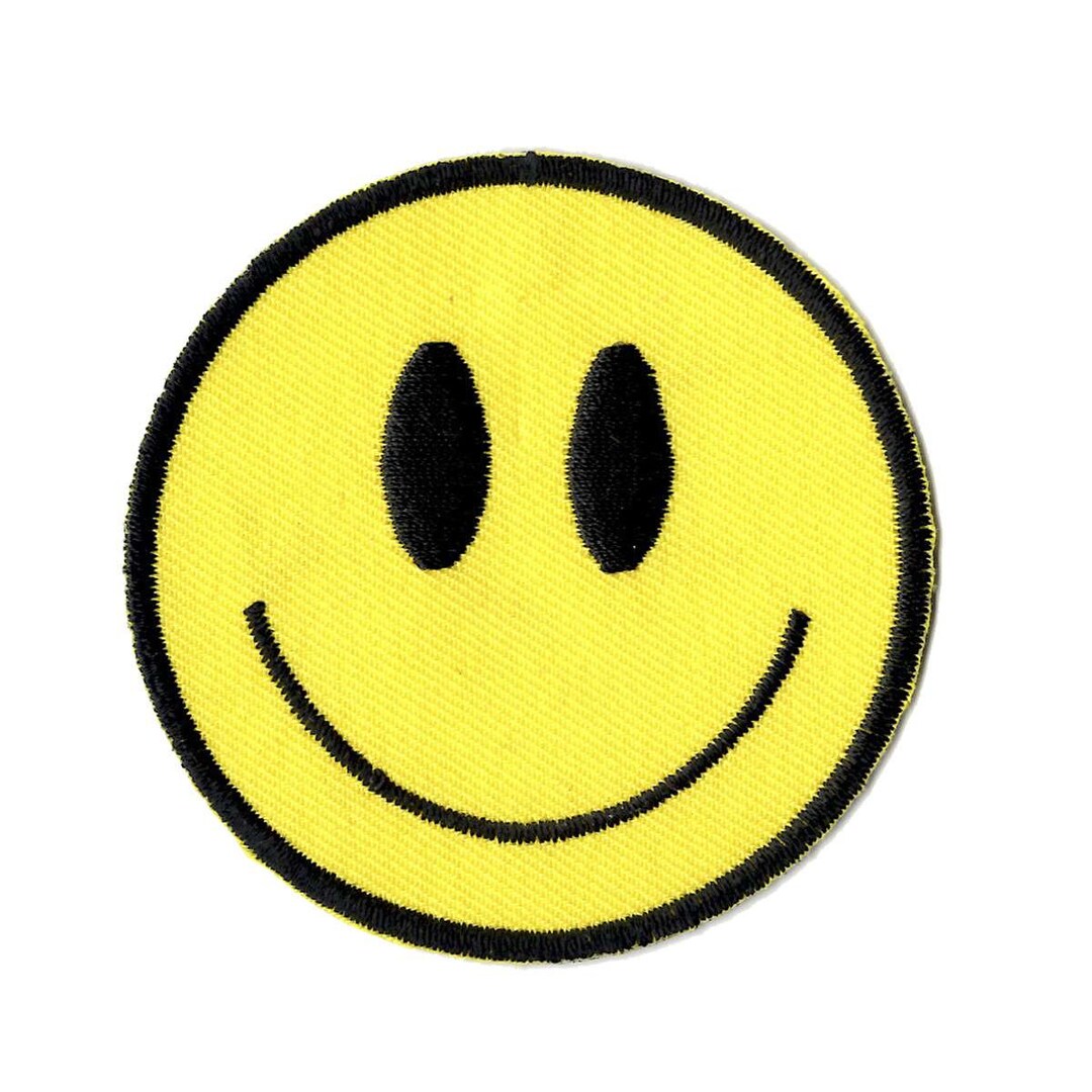 Smiley Face Embroidered Iron on Patch - Etsy