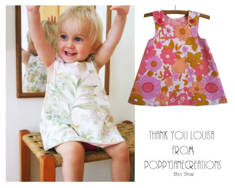 Size 0-24 Months/reversible A Line Dress Pattern/ Toddler - Etsy Australia