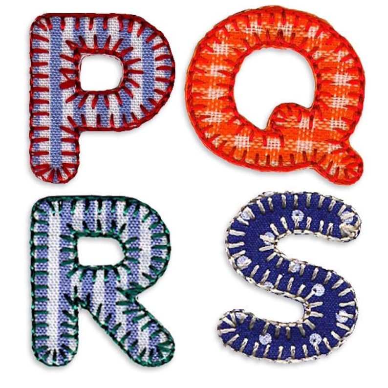 Iron on Patch Alphabet Letters Embroidered Custom Name - Etsy Sweden