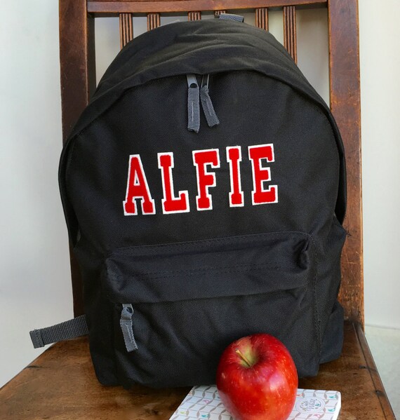 Personalised Rucksack Varsity Style Letters Backpack Girls and | Etsy
