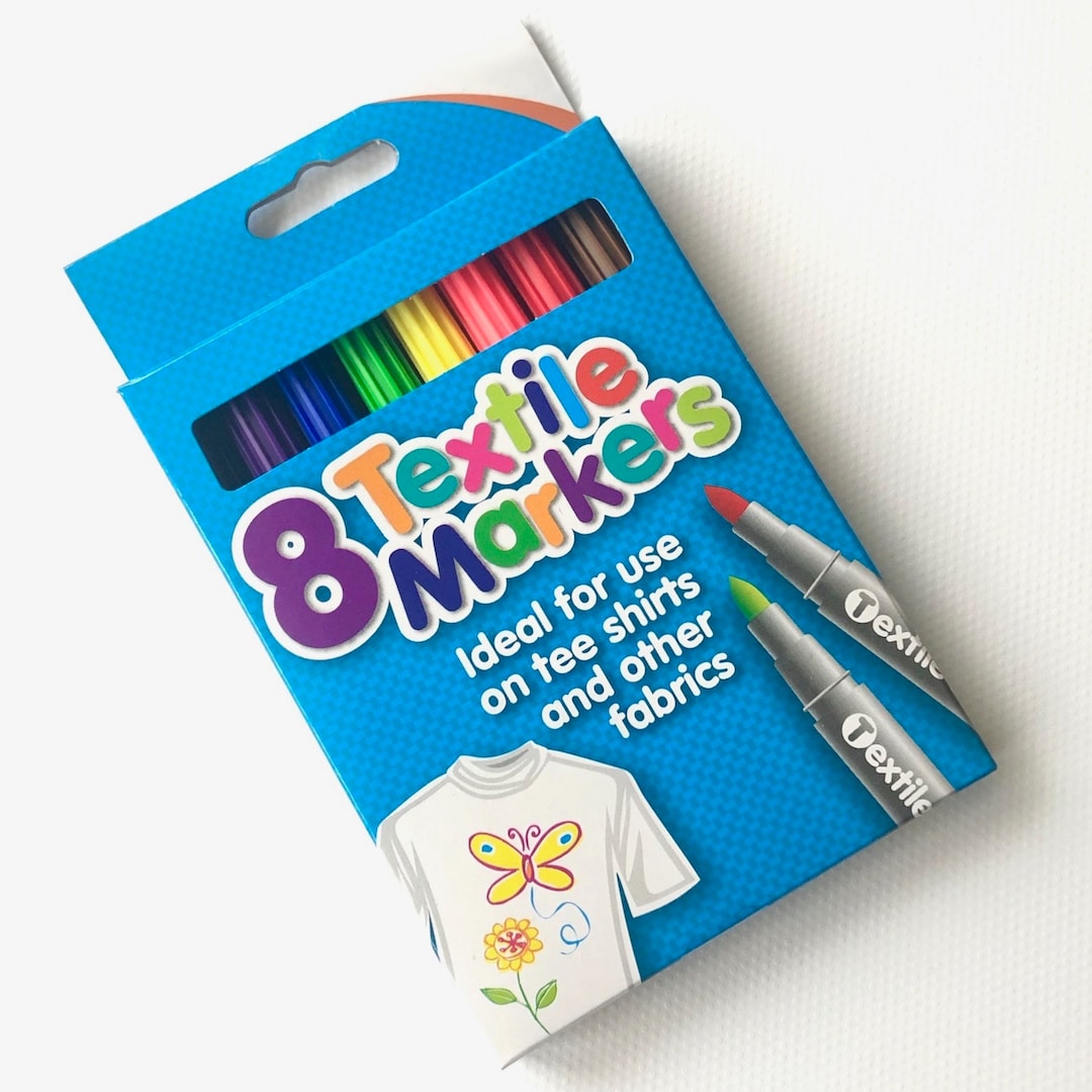 Fabric Pens T Shirt Markers Colouring in Permanent Fabric Pens Colours ...