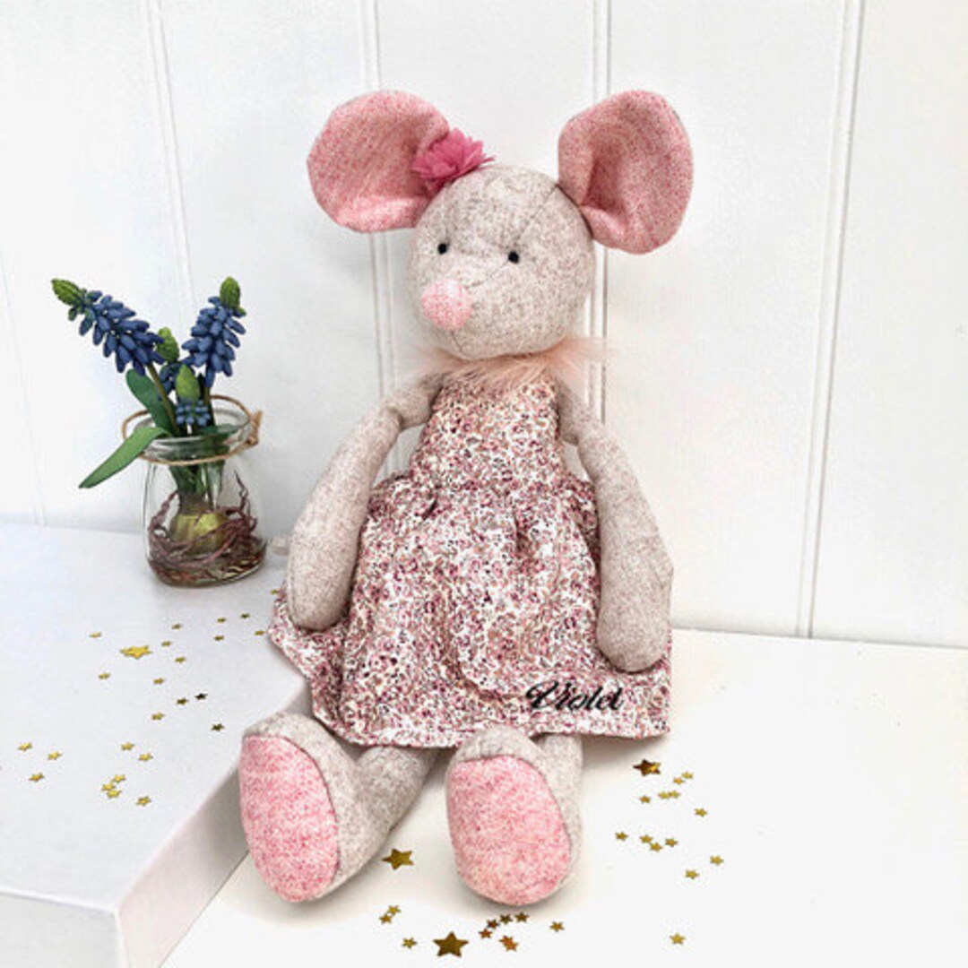 Personalised Soft Toy Tweed Mouse - Etsy