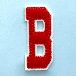 Embroidered Iron on Patch Varsity Alphabet Letters Custom Name Initials ...