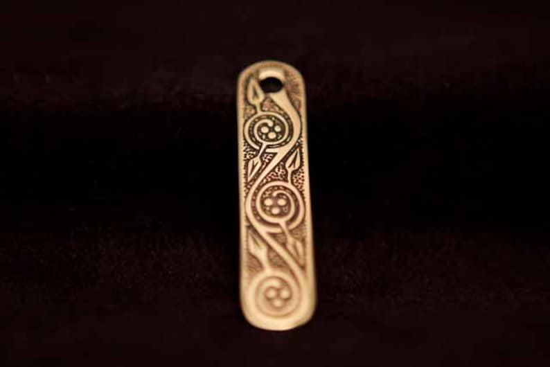 Celtic Art Cuff. Pictish Floral Spiral Design, Etched in Brass ...