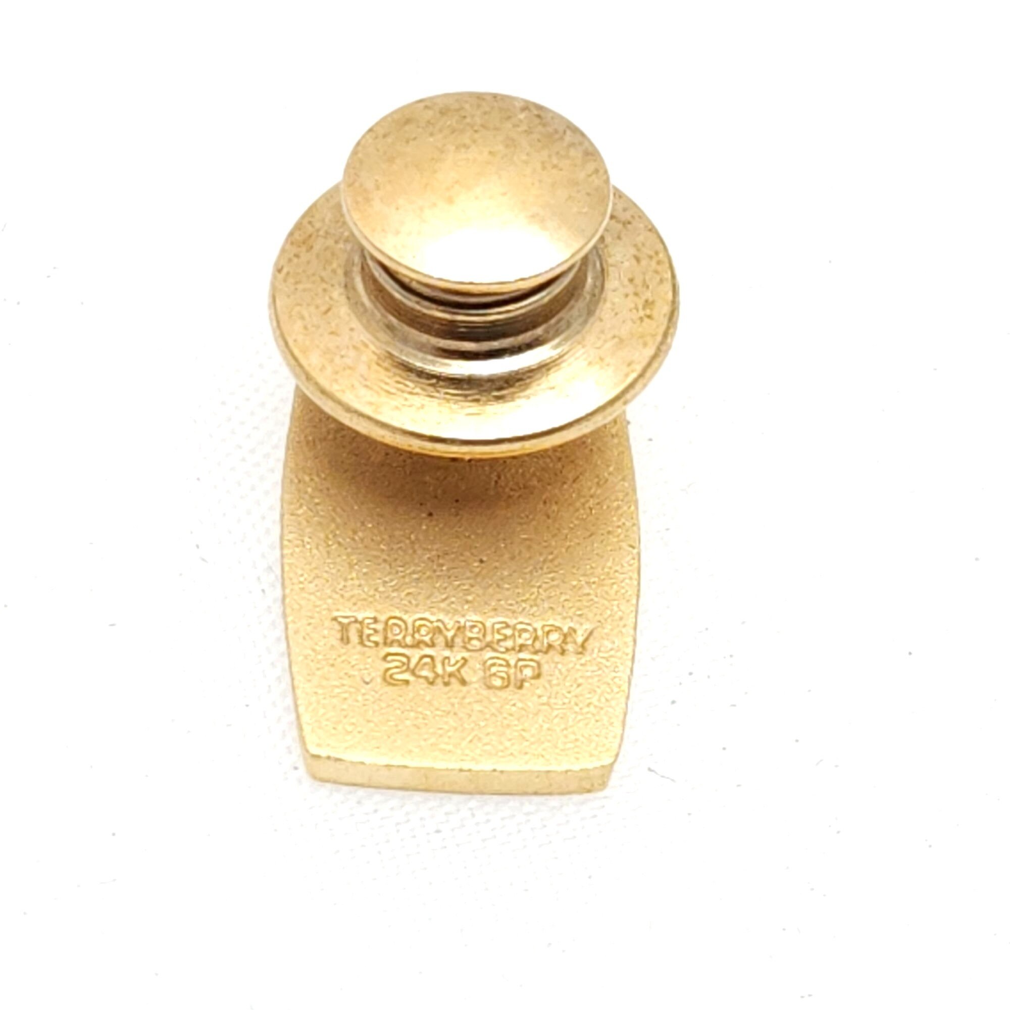 Vintage Terryberry UAM Pin Tie Tac 24K GP Gold Plated Lapel Collectible ...