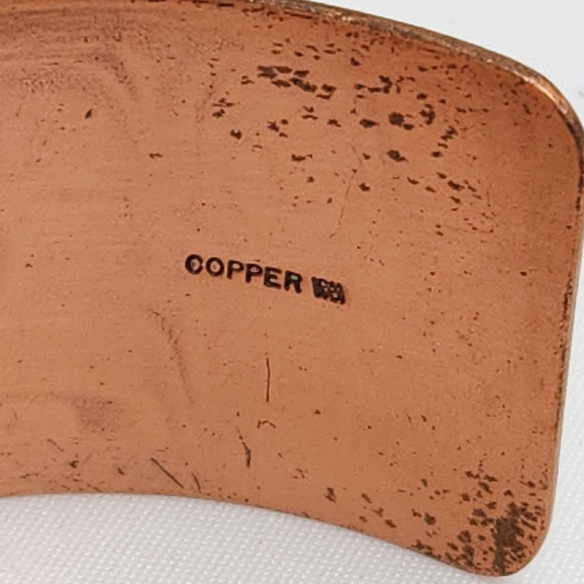 Vintage WM Wheeler Solid Copper Cuff Native Southwestern Aztec Unisex ...