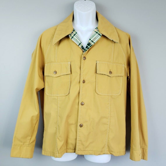 Vintage Cal Craft Rockabilly Jacket Green Plaid Trim … - Gem