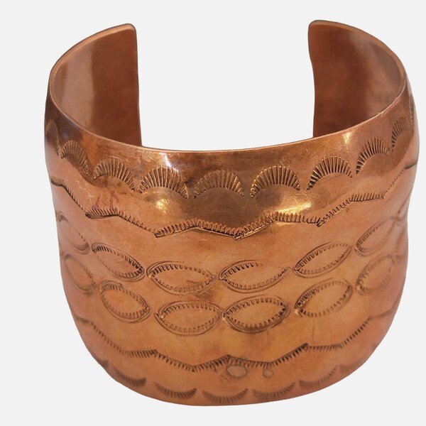 Etched Copper Cuff - Etsy