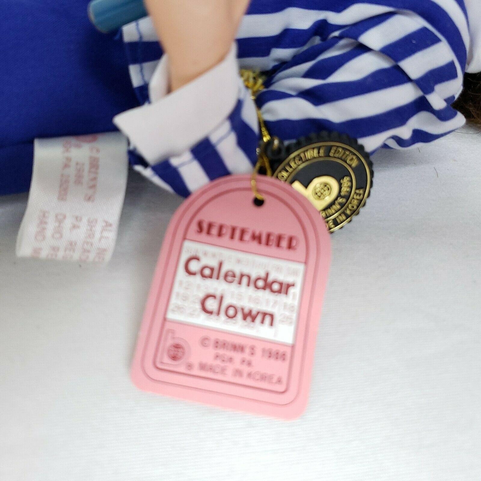 Brinns Calendar Clown Doll September Vintage 1986 School Days - Etsy
