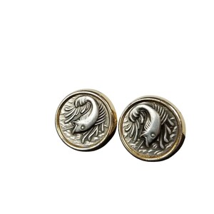 Vintage Anson Fish Cufflinks 1950s Gold Silver Tone MCM Marine ...
