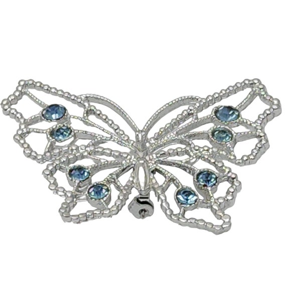 Blue Rhinestone Pin - Etsy